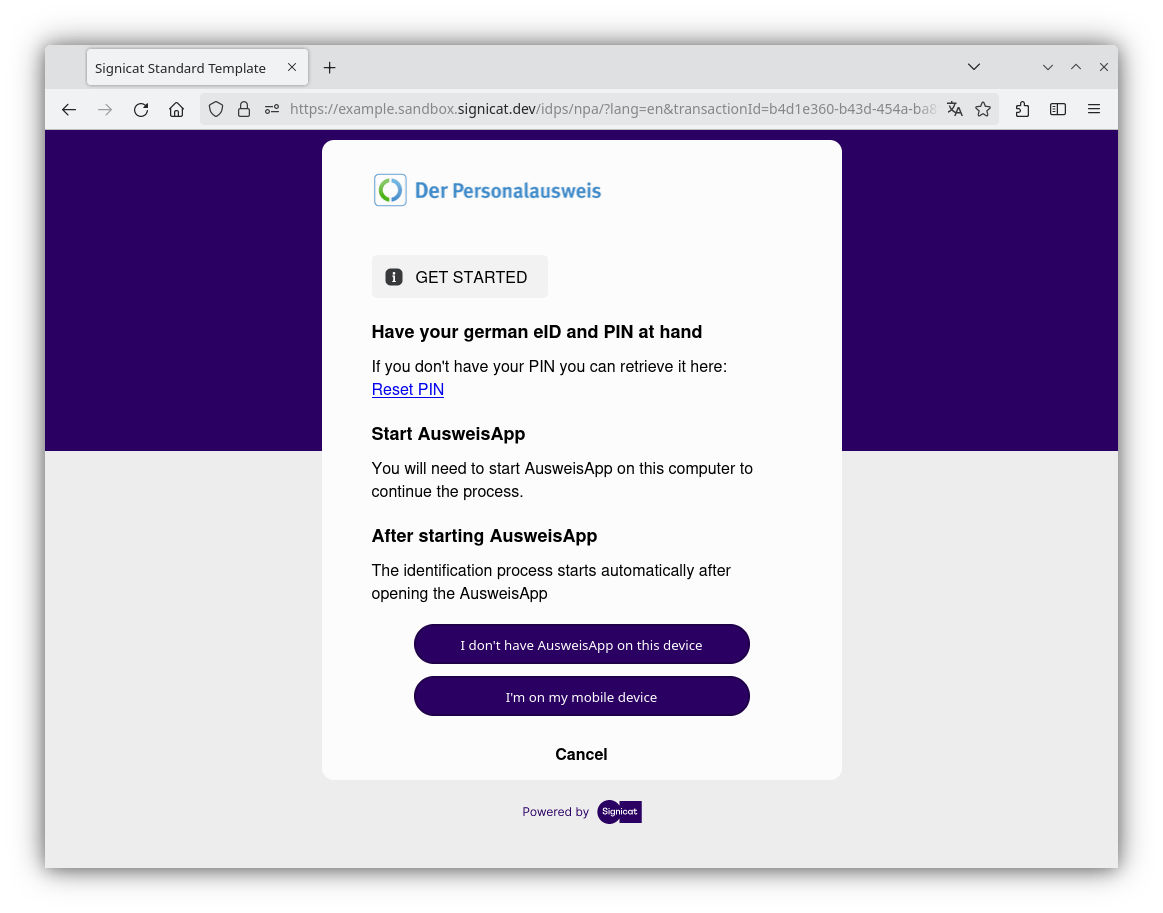 Configure your account | Signicat Documentation